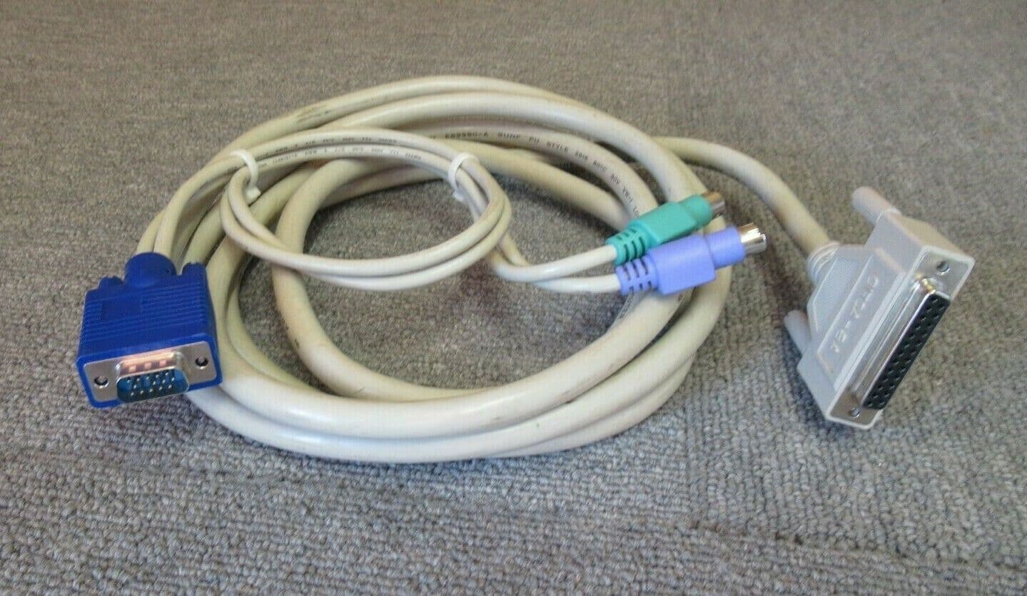 Avocent Cybex CIFCA-8A AutoView 200 400 DS1800 PS/2 KVM Cable 8FT