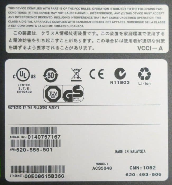 Avocent Cyclades ACS 5048 48-Port Serial Console Server 520-555-501