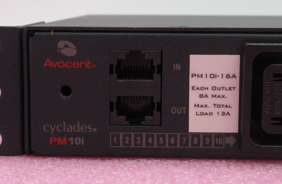 Avocent Cyclades PM10i 10xC13 10A Rack 1U PDU Power Distribution 240V ...