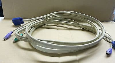 AWM E101344 Style 2919 KVM PS/2 Switch Cables 6ft