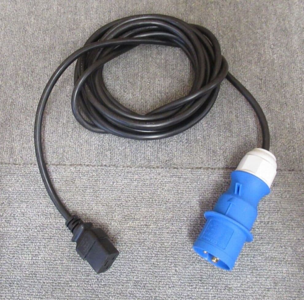 Bals Norm 16A-6H 250V IP44 3 Pin Industrial Plug To C19 Female Power ...