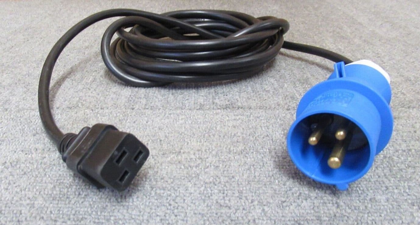 Bals Norm 16A-6H 250V IP44 3 Pin Industrial Plug To C19 Female Power ...