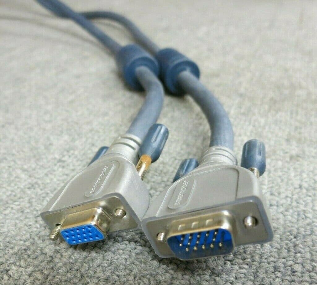 Bandridge VGA 15-Pin D Sub Male To VGA 15-Pin D Sub Female Cable Blue 5M