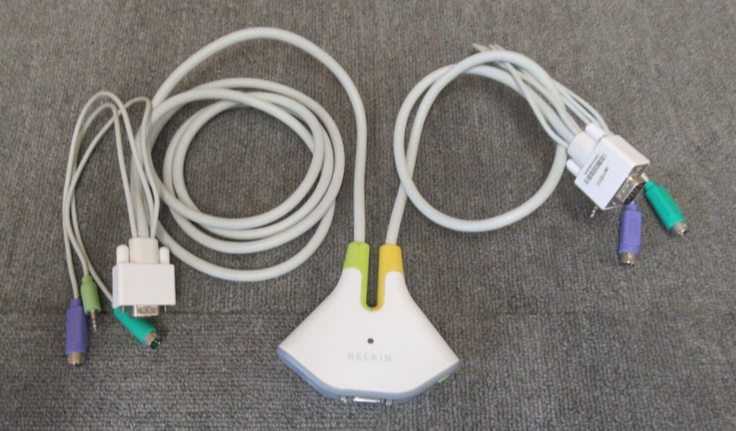 Belkin F1DG102P Flip 2 Port KVM Switch with Remote/Audio For PS/2 VGA ...