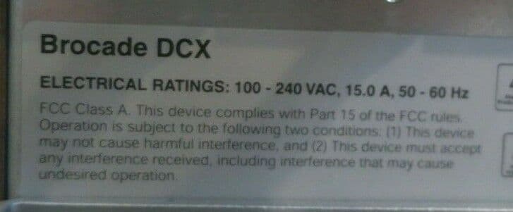 Brocade 12-Slot Connectrix Director Switch HD-DCX-0001 3x FC8-32 2x CP8 ...