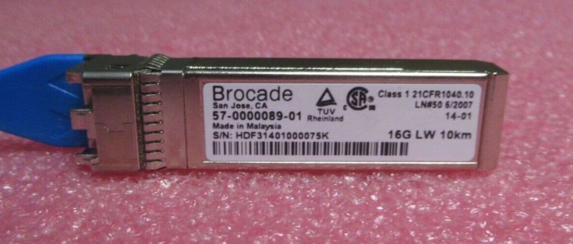 Brocade 16Gb FC LWL SFP 1310nm 10km Transceiver 57-0000089-01 XBR-000198
