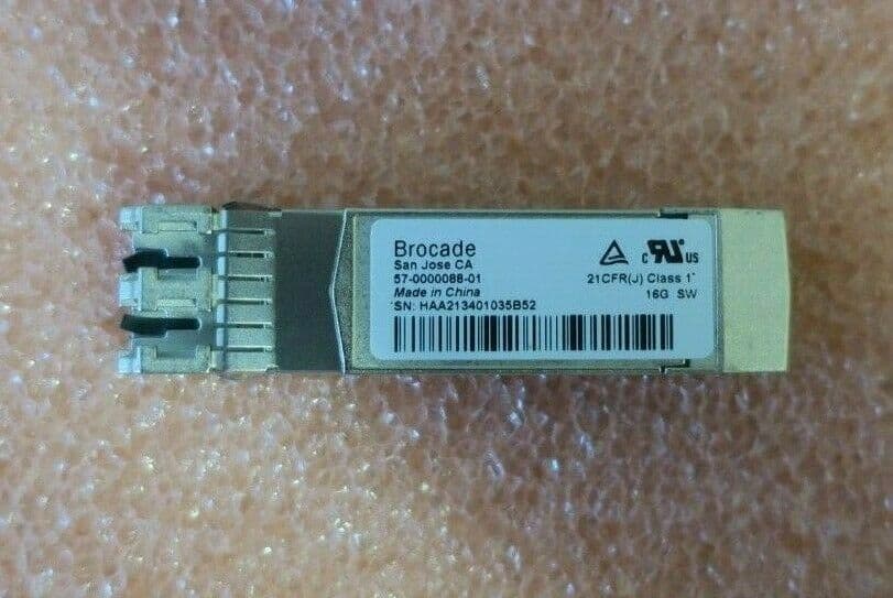 Brocade 16Gb Fibre Channel FC SW 850nm SFP Transceiver Module 57-0000088-01