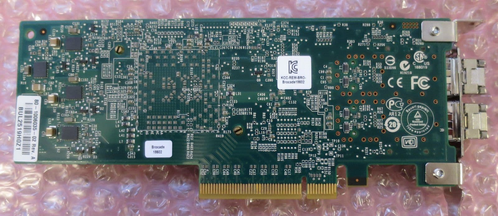 Brocade 18602 Dual Port 16Gbps Host Bus SFP HBA PCI-E Adapter 80 ...