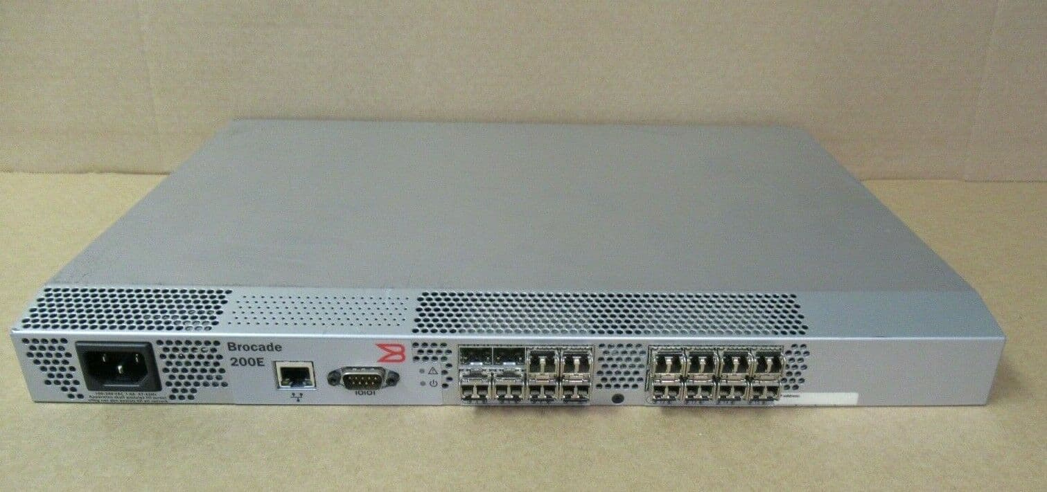 Brocade 200E 16 Port 8 Active License 4 Gb/s Fibre Channel SAN Switch W ...