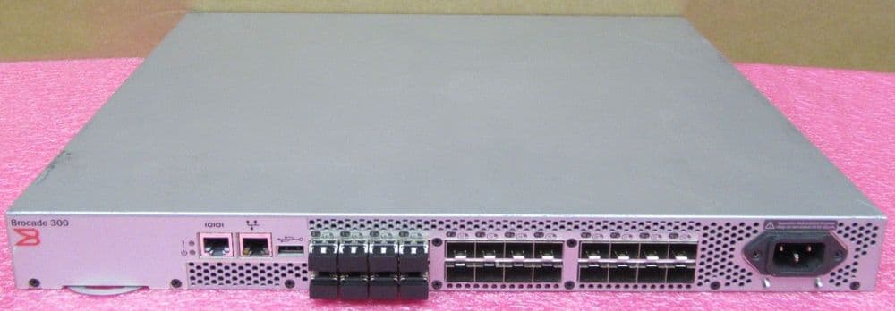 Brocade 300 310 24-Port 8Gb Fibre Channel SAN Switch 8 Ports Active SM ...