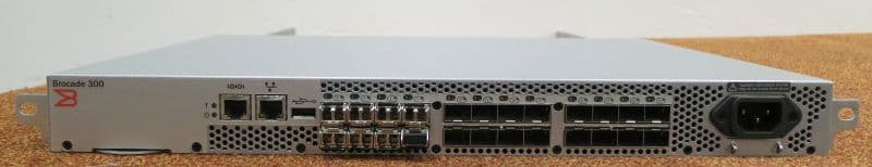 Brocade 300 320 8Gb 8Gbps FC Fibre 8 Ports Active Channel SAN Switch ...