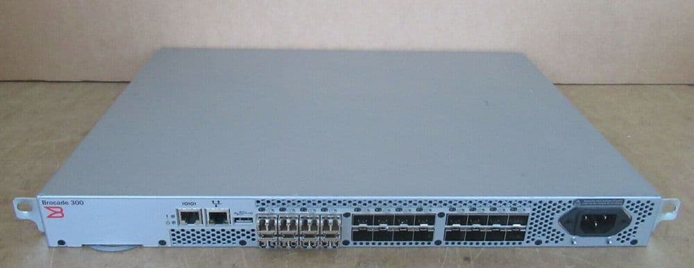 Brocade 300 NA-320-0008 24-Port 8Gb FC SAN Switch 8-Port Active ...