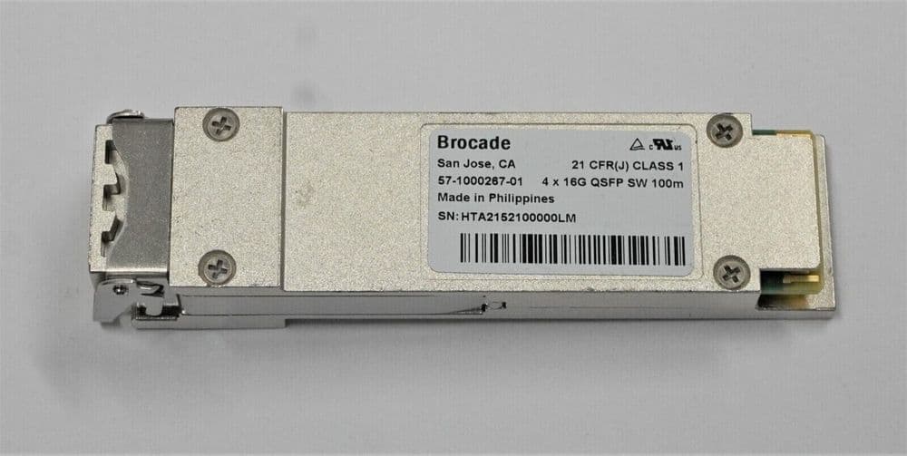 Brocade 4x 16G FC SW 100m 850nm QSFP Transceiver Module XBR-000232 57 ...