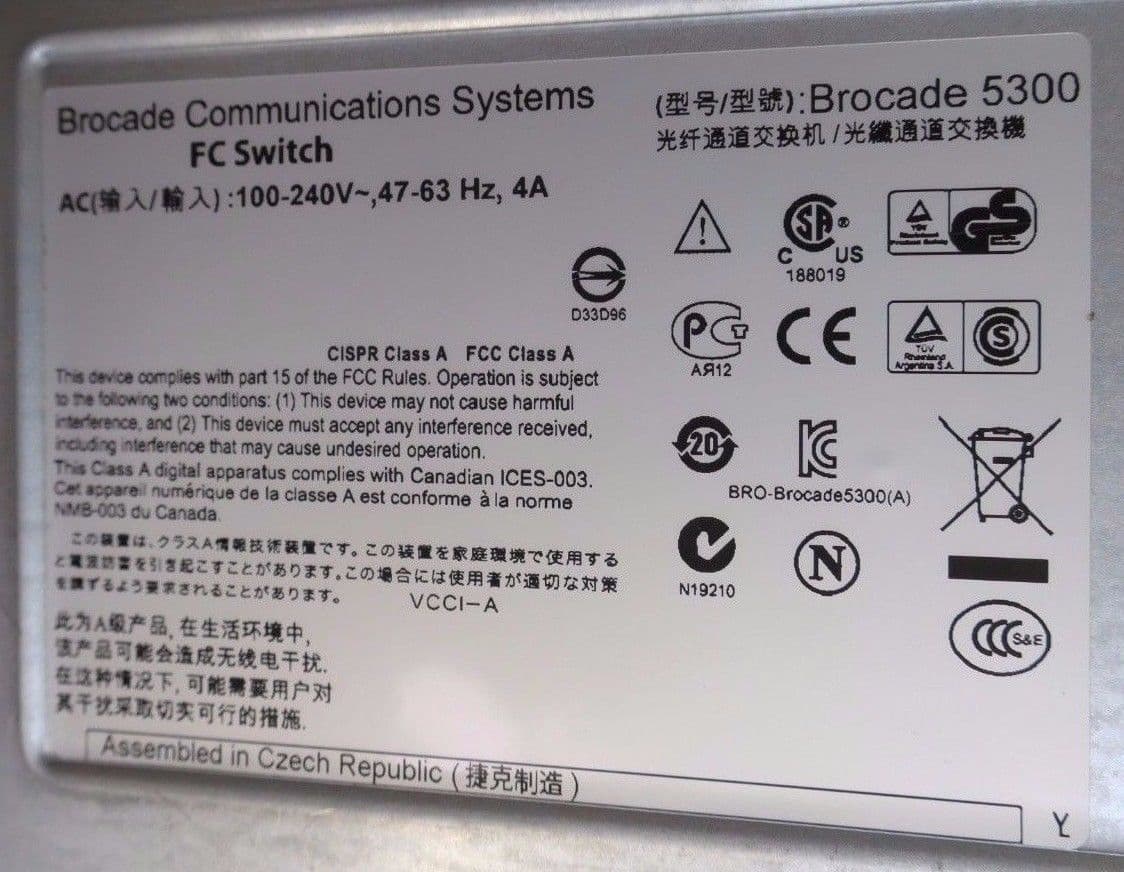 Brocade 5300 5320 80 Ports Active 8Gb FC Switch SM-5320 Licenses SFPs ...