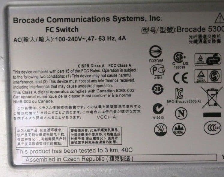 Brocade 5300 5340 80-Port Active 8Gb FC Switch HD-5340-1008 Licenses SFPs