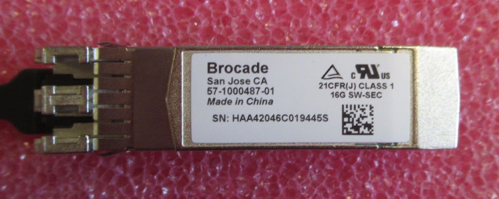 Brocade 57-1000487-01 16G FC SFP SWL Gen 7 XBR-000492 16GBASE-SW LC ...