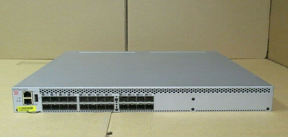 Brocade 6505 24 x 16G Ports Active 16GB FC Fibre Switch With x 2 Power ...