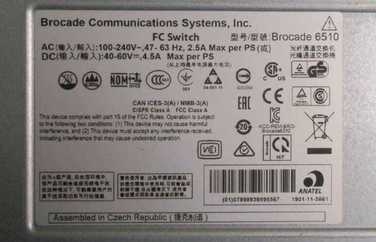Brocade 6510 48-Port 16Gb FC SAN Switch 24-Port Active full license set