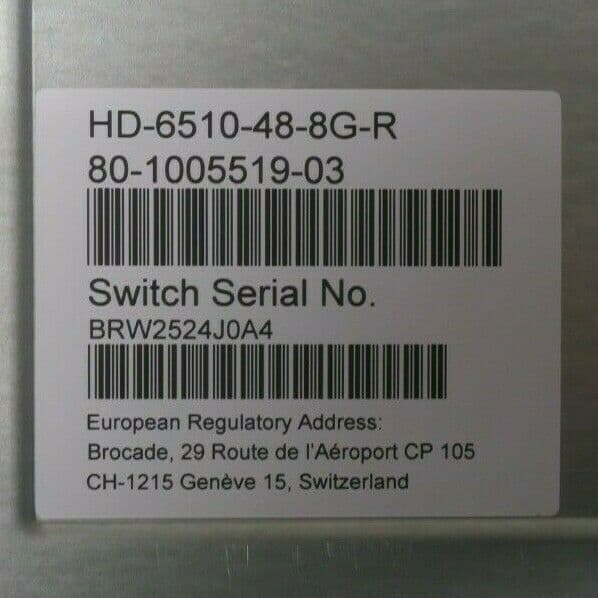 Brocade 6510 48-Port 16Gb FC SAN Switch HD-6510-48-8G-R 48-Port Active ...