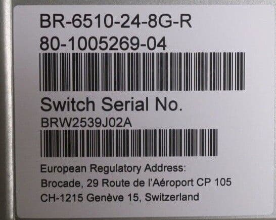 Brocade 6510 48-Port 16Gb Managed 1U FC Switch BR-6510-24-8G-R 24-Port ...