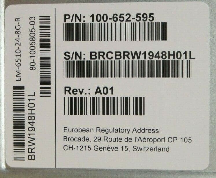 Brocade 6510 DS-6510B 48-Port FC 36 Port 16Gb Active Switch Additional ...