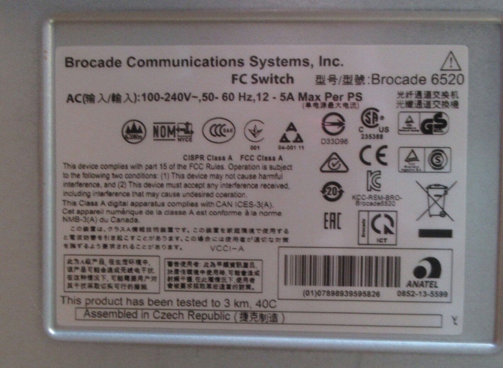Brocade 6520 96-Port 72-Active 8Gb SFP FC SAN Switch Lots licences