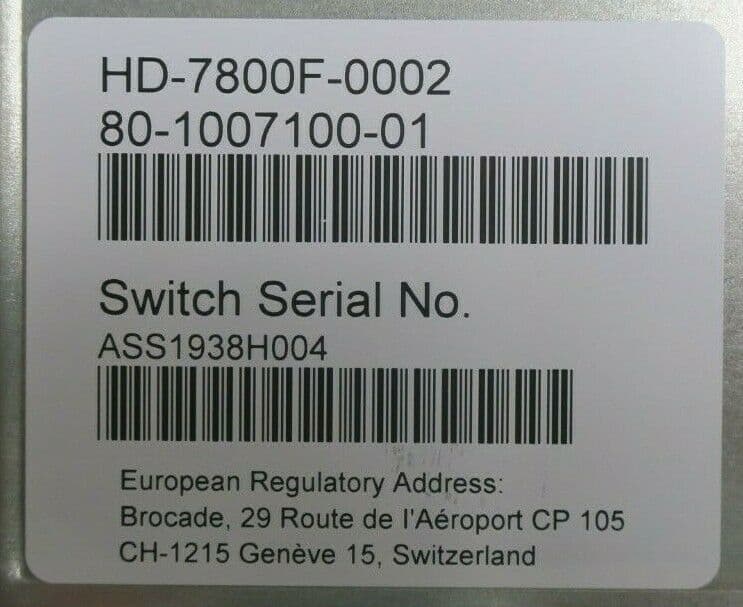 Brocade 7800 FC Fabric Extension Switch HD-7800F-0002 All Ports Active ...