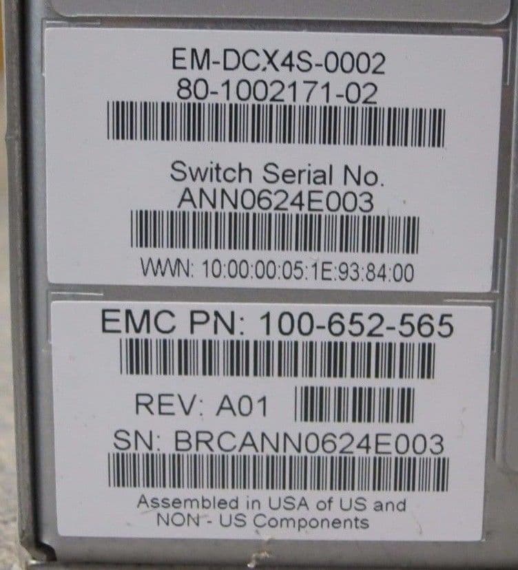 Brocade ED-DCX-4S Backbone SAN Switch 100-652-565 FC8-48 CP8 CR4S8