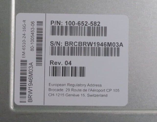 Brocade EMC 6510 DS-6510B 48-Port 36 Active 16Gb FC Switch EM-6510-24-16G-R