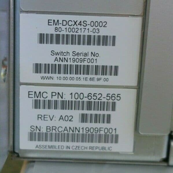 Brocade EMC 8-Slot EM-DCX4S-0002 Backbone SAN Switch 3x FC8-32 2x CP8 ...