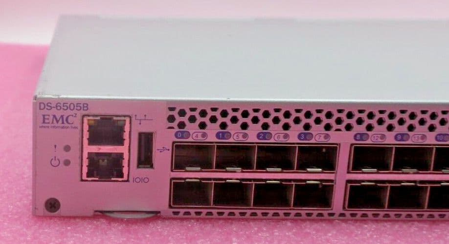 Brocade EMC DS-6505B 24-Active 16Gb SFP Port FC SAN Switch EM-6505-12 ...
