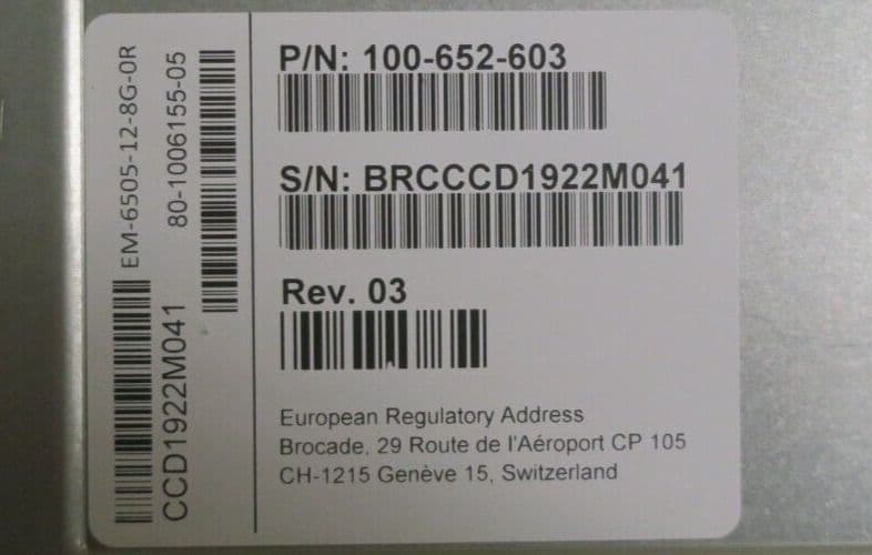 Brocade EMC DS-6505B 24-Port 16Gb FC SAN Switch 12-Port Active extra ...