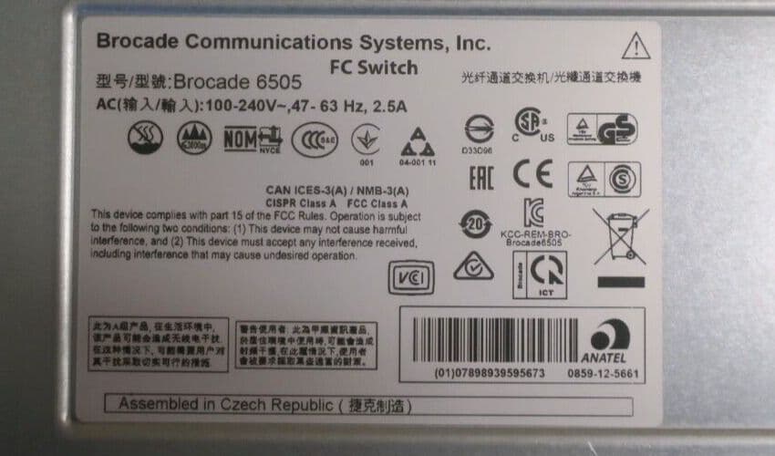 Brocade EMC DS-6505B 24-Port 16Gb FC SAN Switch 12-Port Active extra ...