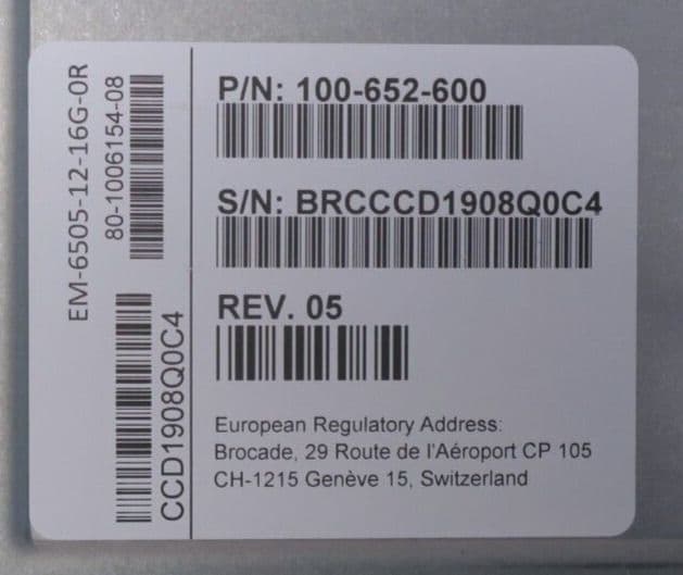 Brocade EMC DS-6505B 24-Port 16Gb FC SAN Switch EM-6505-12-16G-0R 12 ...