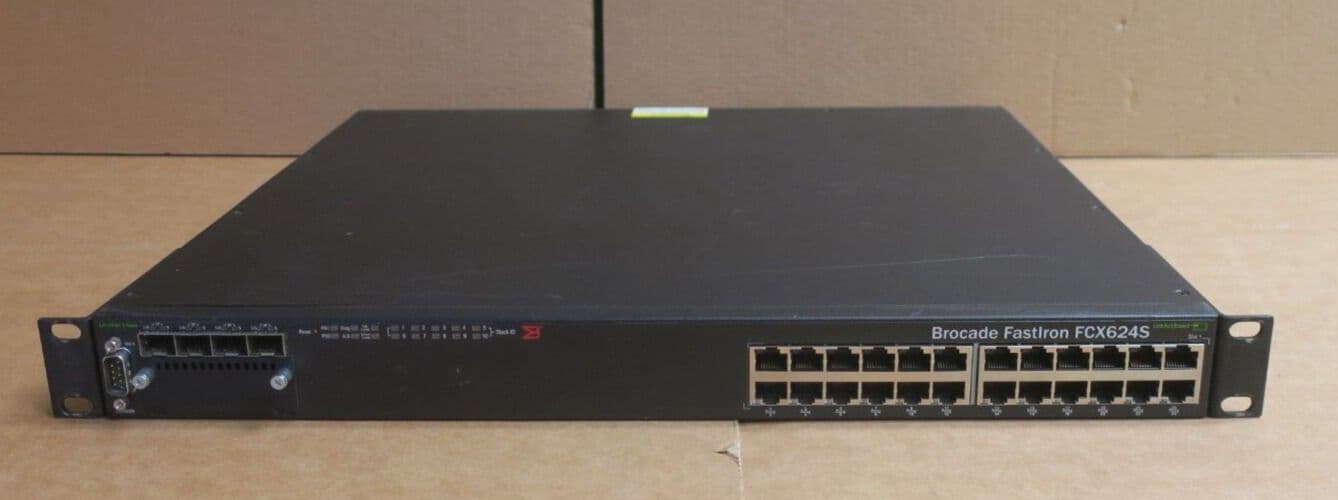 Brocade FastIron FCX624S 24-Port Gigabit Ethernet 4x 1GbE Combo Ports ...