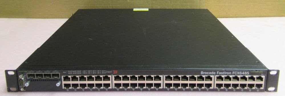 Brocade FastIron FCX648S 48x Gigabit Ports Ethernet Switch 4xSFP 2 x PSU