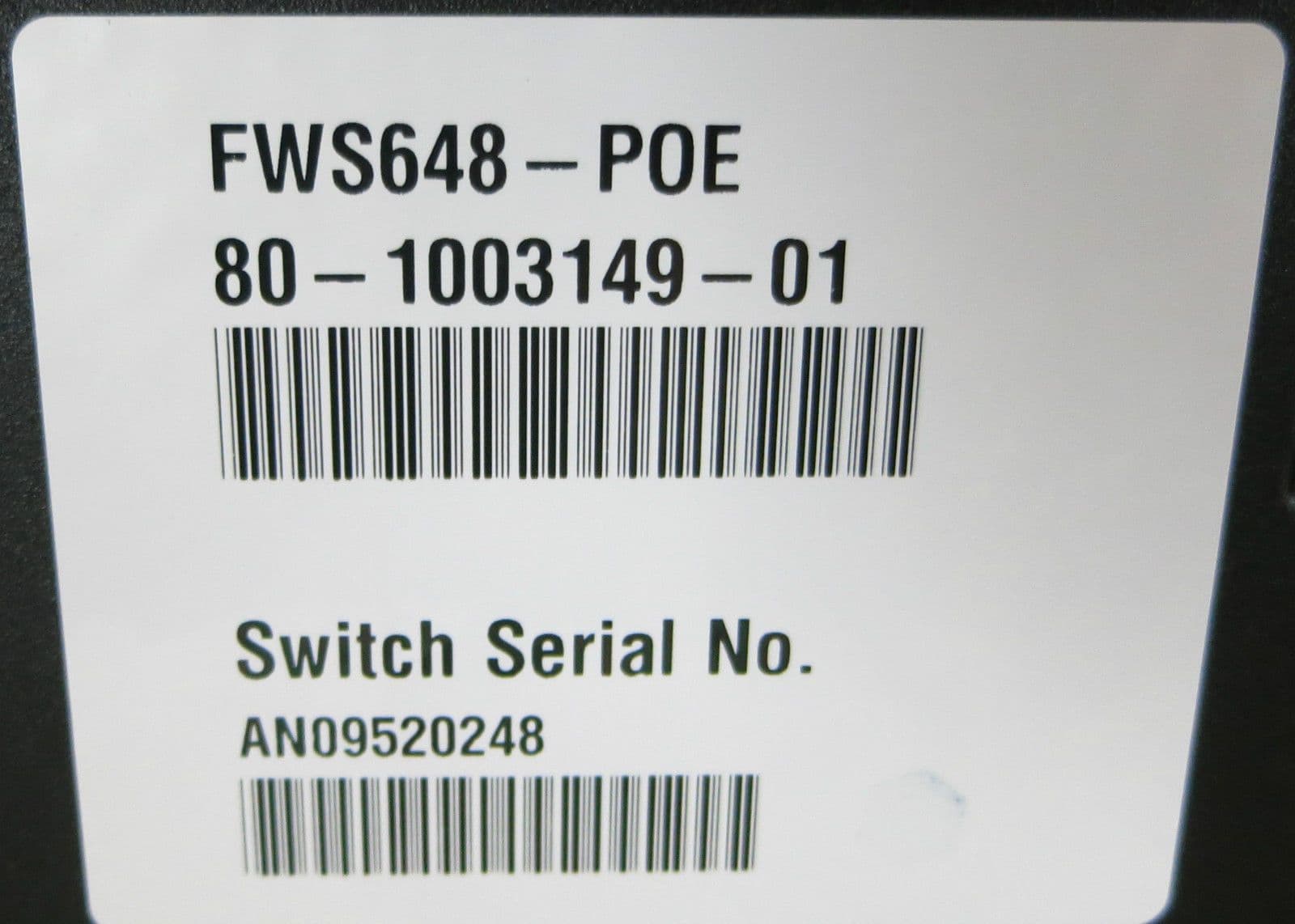Brocade FastIron FWS 648-PoE Ethernet Switch 48x 10/100 4x Combo ...