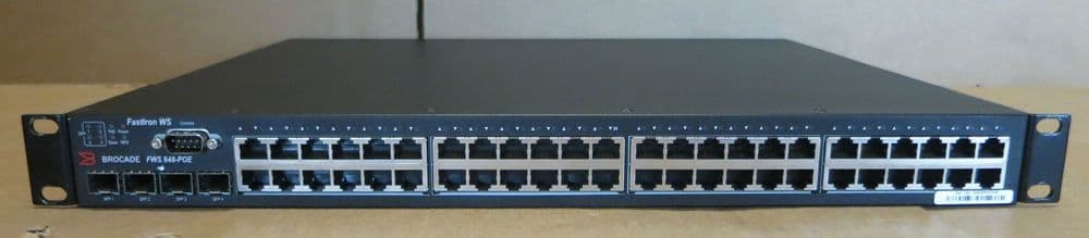 Brocade FastIron FWS 648-PoE Ethernet Switch 48x 10/100 4x Combo ...