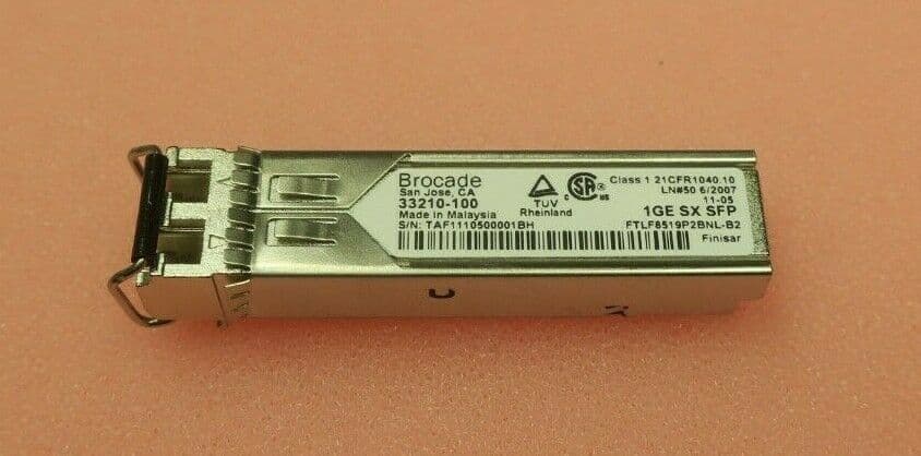 Brocade Finisar 1GE 1Gb SFP SX FC Transceiver Module 33210-100 ...