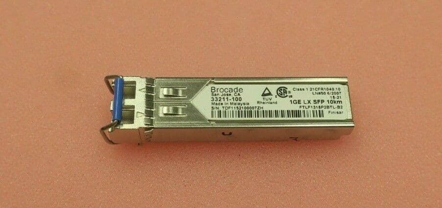 Brocade Finisar 1GE SFP LX 10Km Transceiver Module 33211-100 ...