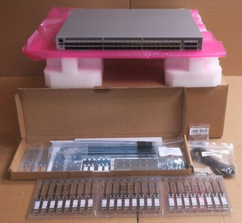 Brocade G620 48x 32G SFP 4x QFlex FC Switch BR-G620-24-32G-R-1 24x 32G ...