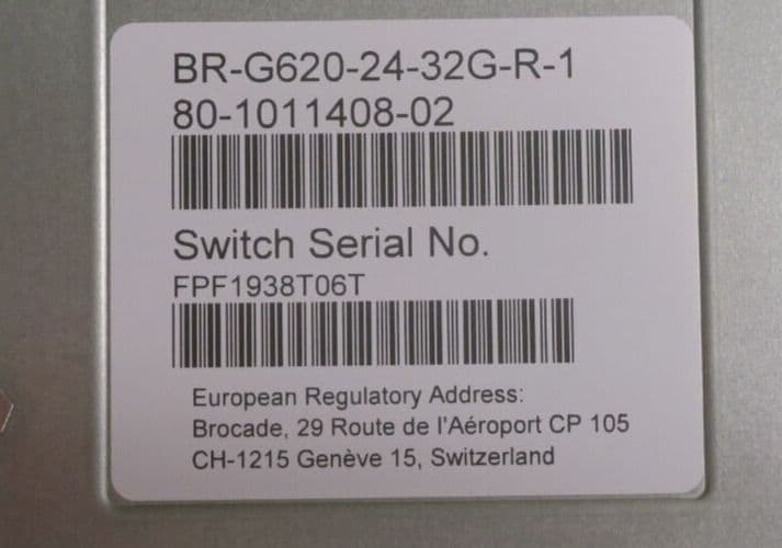 Brocade G620 48x 32G SFP 4x QFlex FC Switch BR-G620-24-32G-R-1 24x 32G ...