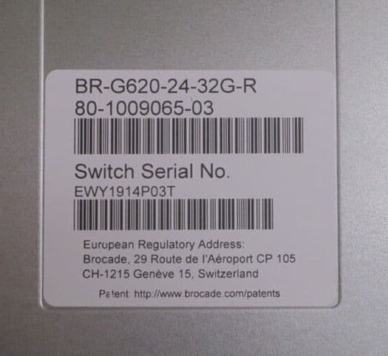 Brocade G620 48x 32Gb SFP 4x QFlex FC Switch BR-G620-24-32G-R SFPs 36 ...