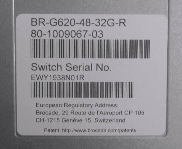 Brocade G620 48x 32Gb SFP 4x QFlex Port FC Switch BR-G620-48-32G-R