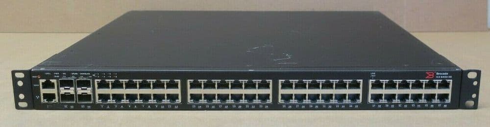 Brocade ICX 6450-48 48x Gigabit Ethernet RJ45 4x 1GbE SFP Port Managed ...