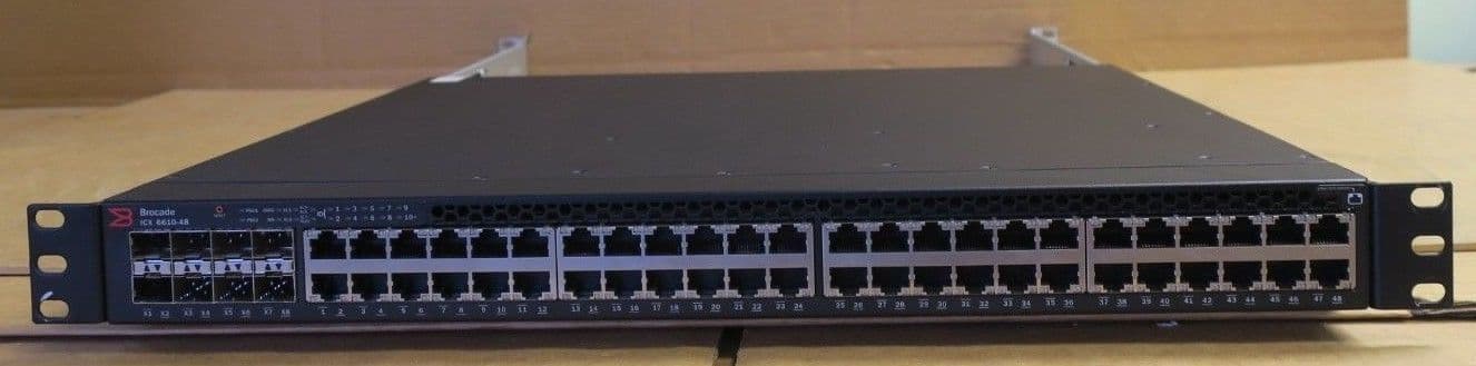 Brocade ICX 6610-48 48x 10/100/1000Mbps RJ45 8x 1/10GbE SFP Ports L3 Switch