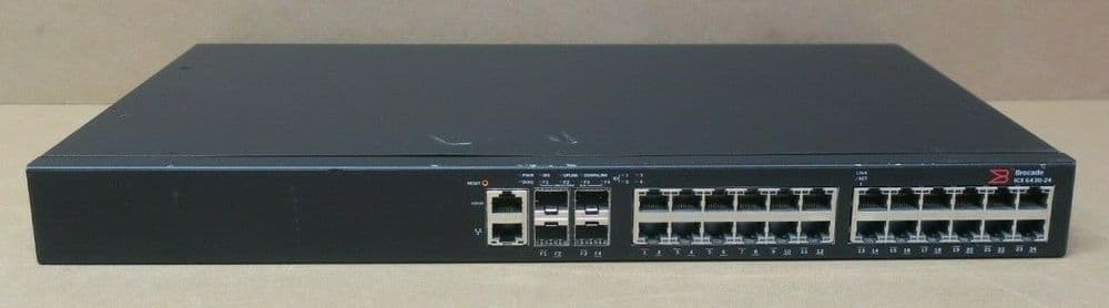 Brocade ICX6430-24 24-Port Gigabit Ethernet 4x 1GbE SFP Stackable 1U Switch