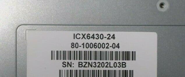Brocade ICX6430-24 24-Port Gigabit Ethernet 4x 1GbE SFP Stackable 1U Switch