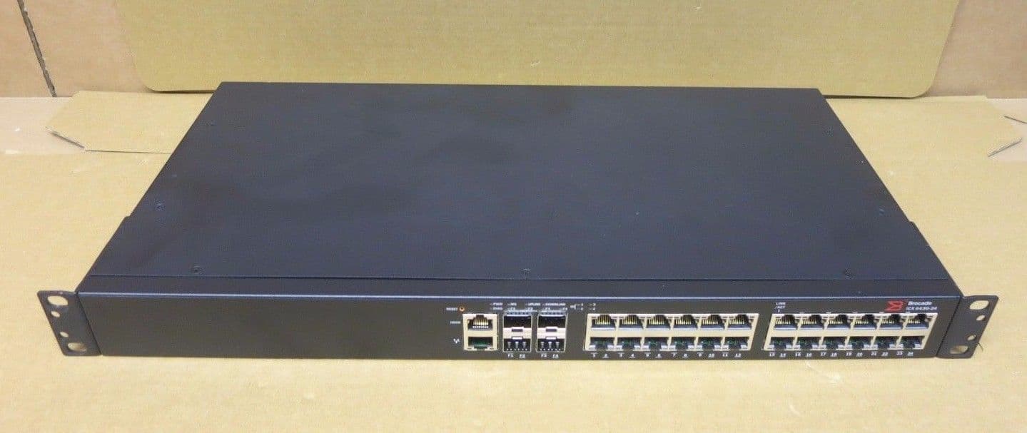 Brocade ICX6430-24 RUCKUS/BROCADE 24-PORT 1G SWITCH 4 X 1G 1U Rack Mounted