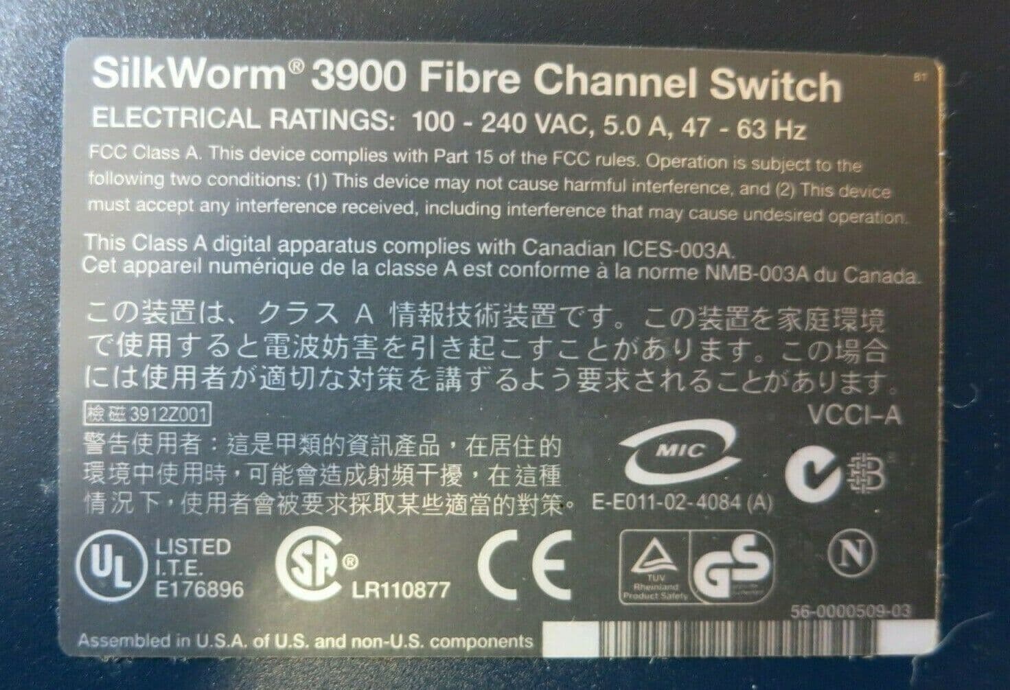 Brocade SilkWorm 3900 32 SFP Ports Wired Desktop Fibre Channel Switch